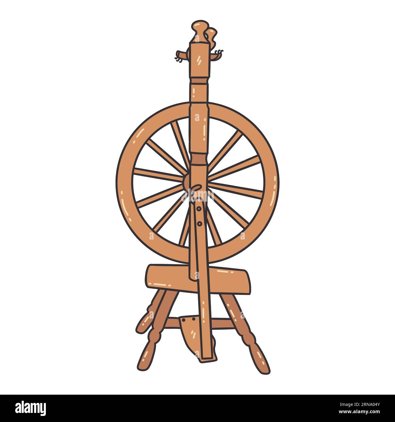 Spinning flax Stock Vector Images - Alamy