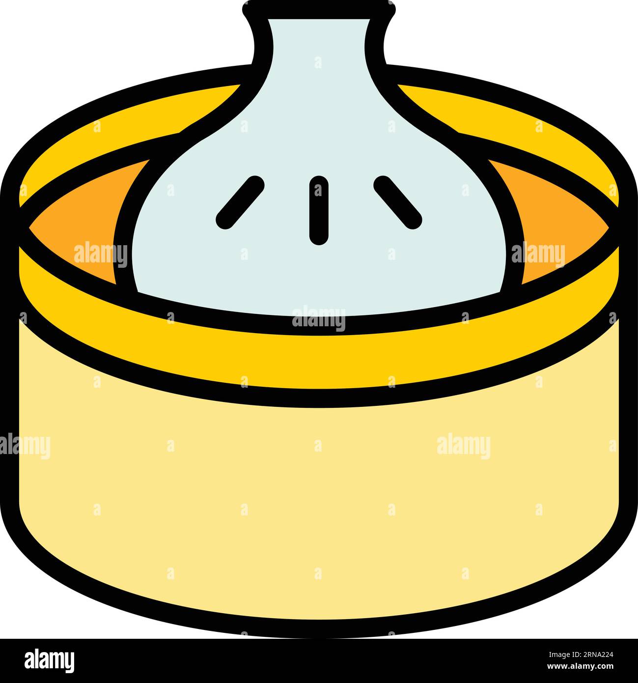 Momo baozi icon outline vector. Chinese food. Asian steam color flat Stock Vector Image & Art ...