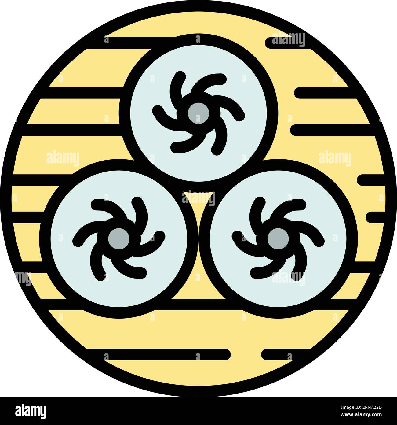 Cute baozi icon outline vector. Taiwan bao. Steam asian color flat ...