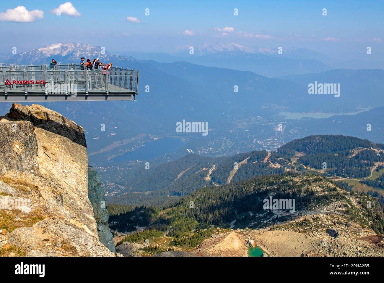 The Raven's Eye viewing platform atop Whistler Mountain Stock Photo - Alamy