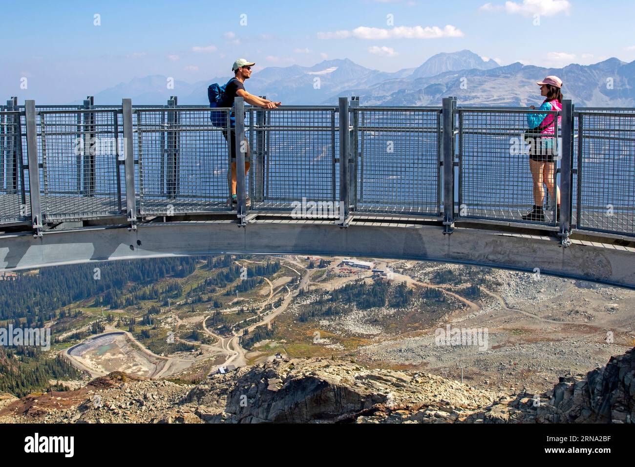 The Raven's Eye viewing platform atop Whistler Mountain Stock Photo - Alamy