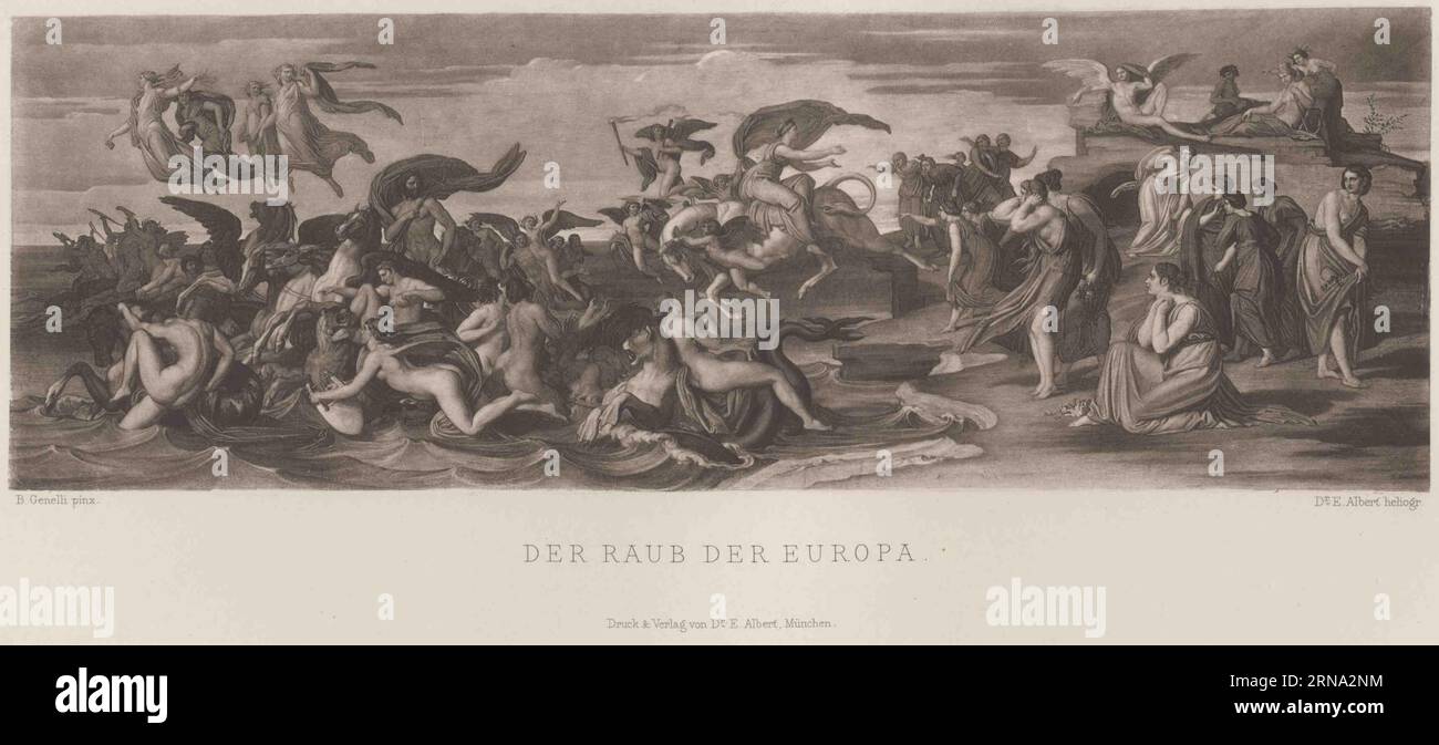 Raub der Europa 1859 by Bonaventura Genelli Stock Photo - Alamy