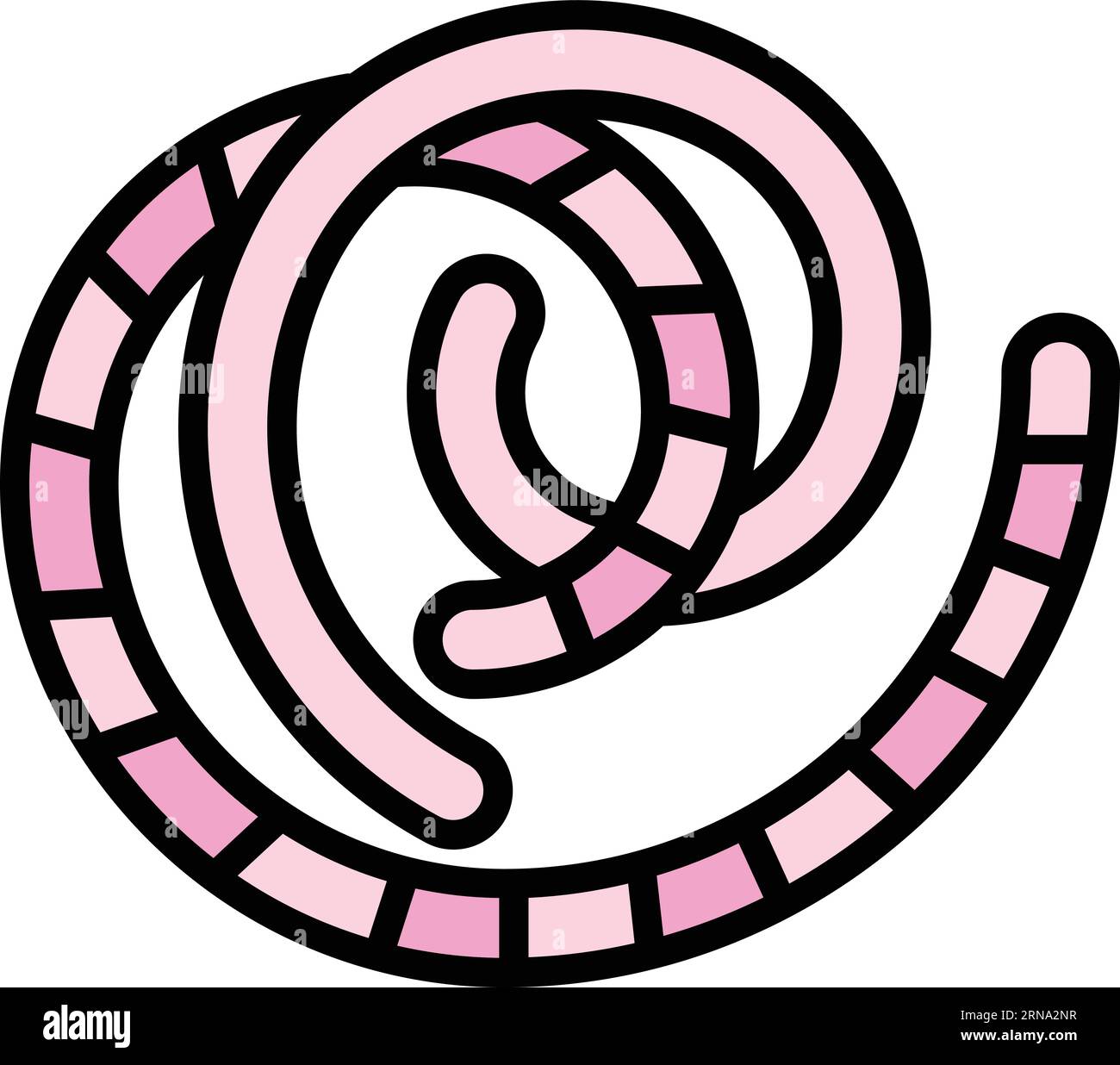 Ground worm icon outline vector. Animal dirt. Garden earth color flat ...