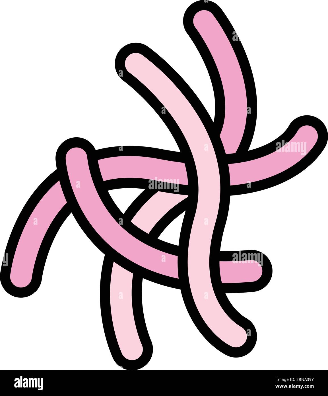 Intestine worm icon outline vector. Garden soil. Animal ground color ...