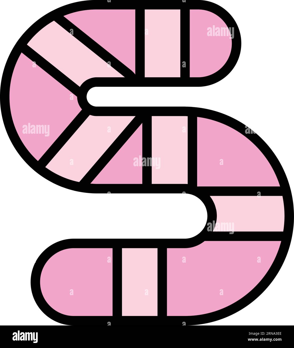 Rain worm icon outline vector. Garden earthworm. Dirt animal color flat ...