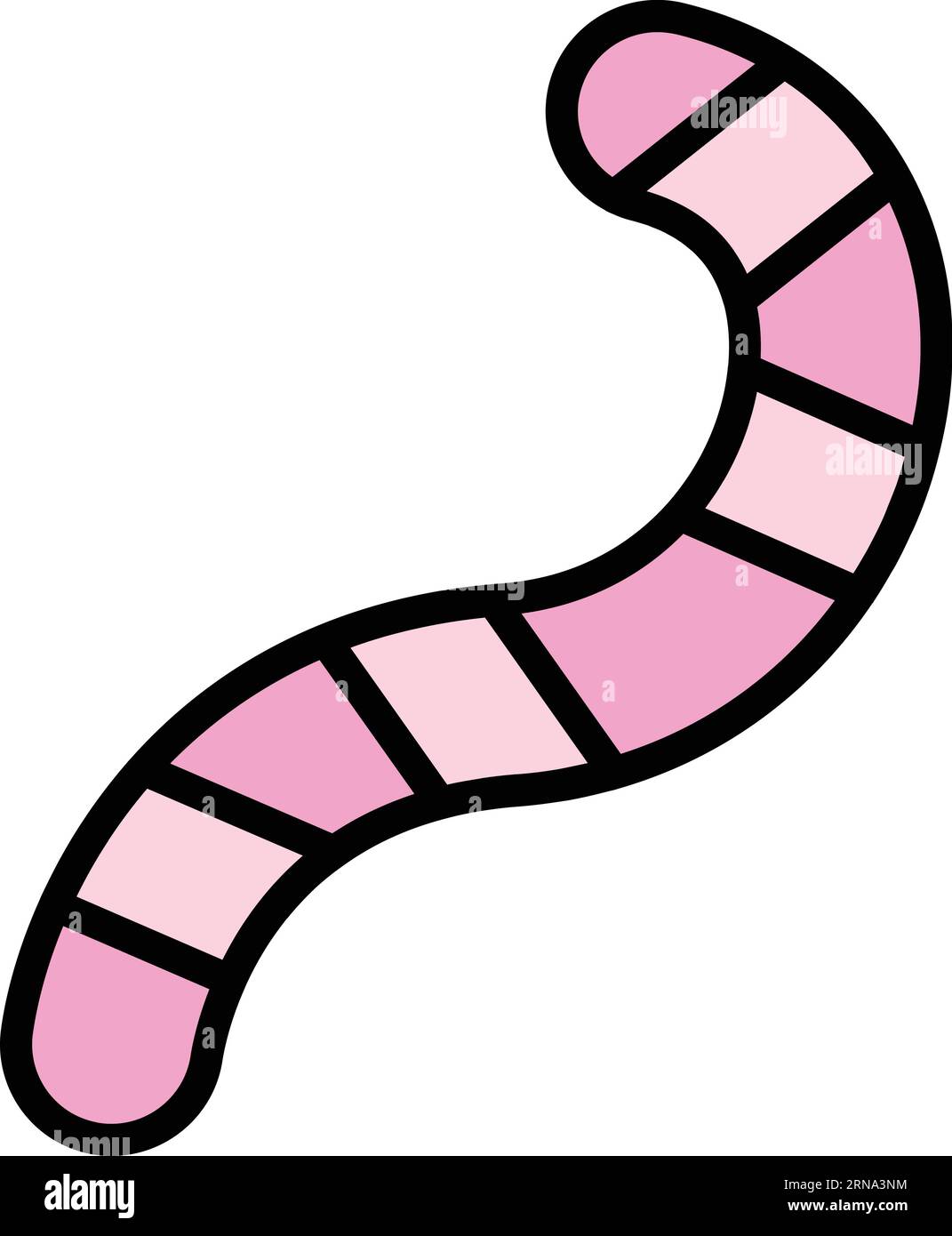 Plant worm icon outline vector. Animal ground. Soil compost color flat ...