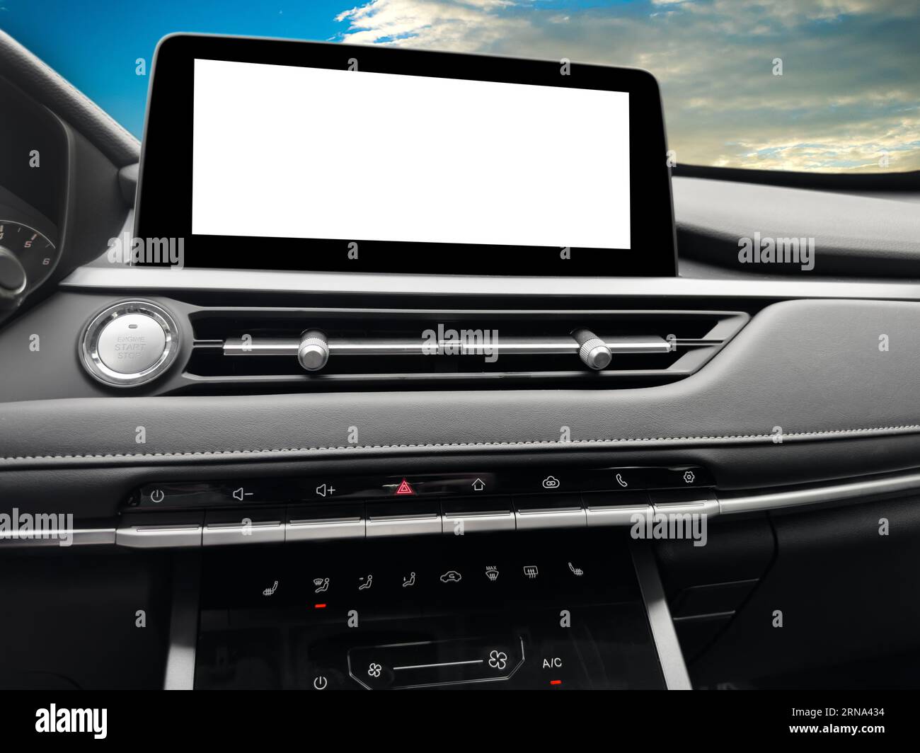 Monitor in car with isolated blank screen use for navigation maps and ...