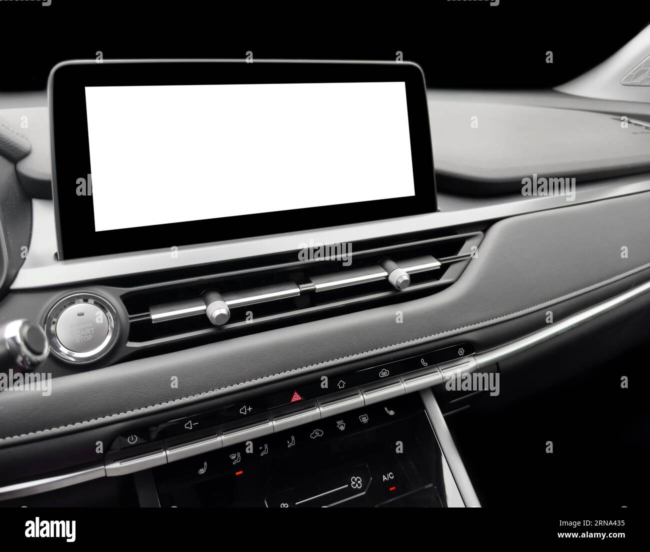 Monitor in car with isolated blank screen use for navigation maps and ...
