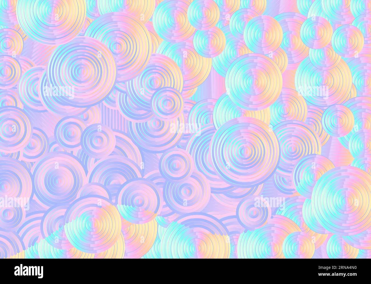 Abstract psychedelic background with circles and lines of various widths in modern optical ...