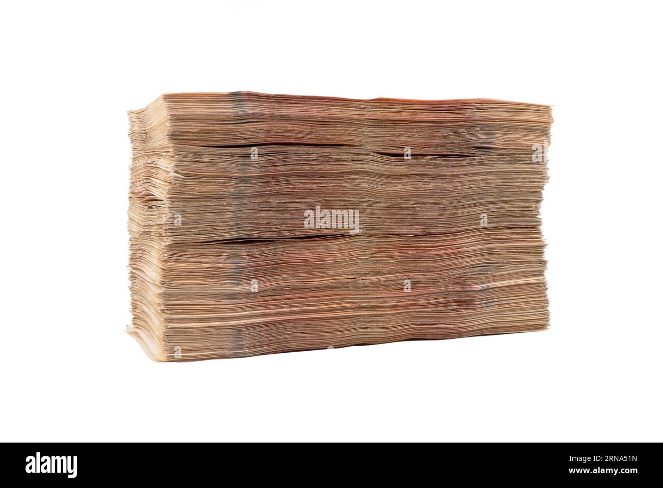 Stack of money bills isolated on white background. Stack of cash money ...