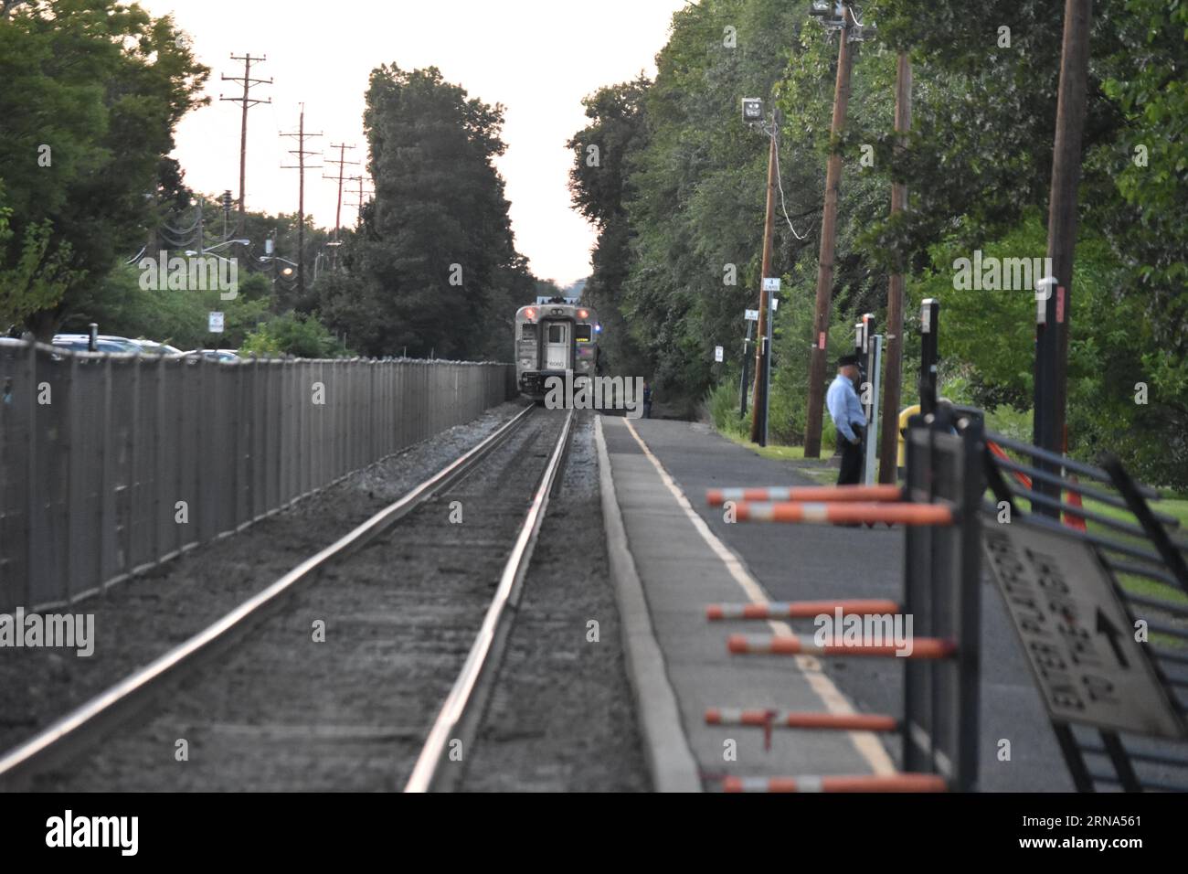 New Jersey Transit Train held at the crime scene as authorities ...