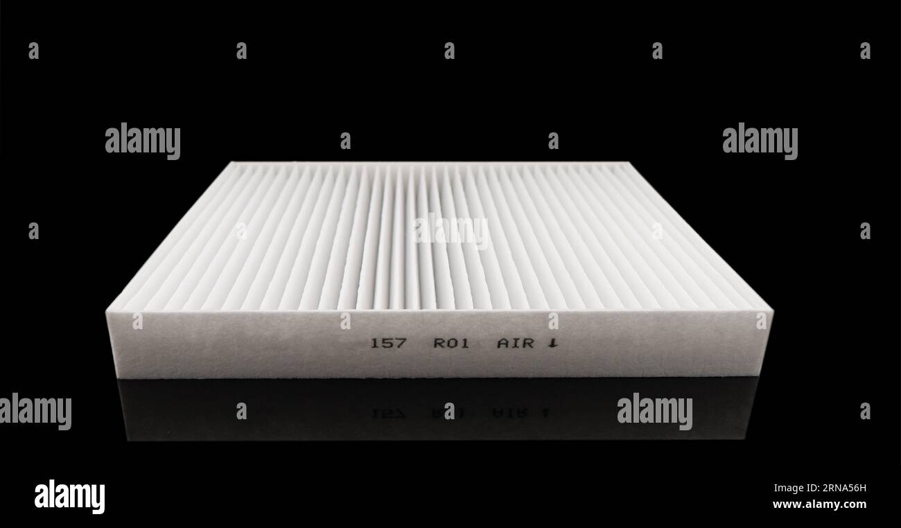 Car cabin air filter isolated on white background. Car air filter ...