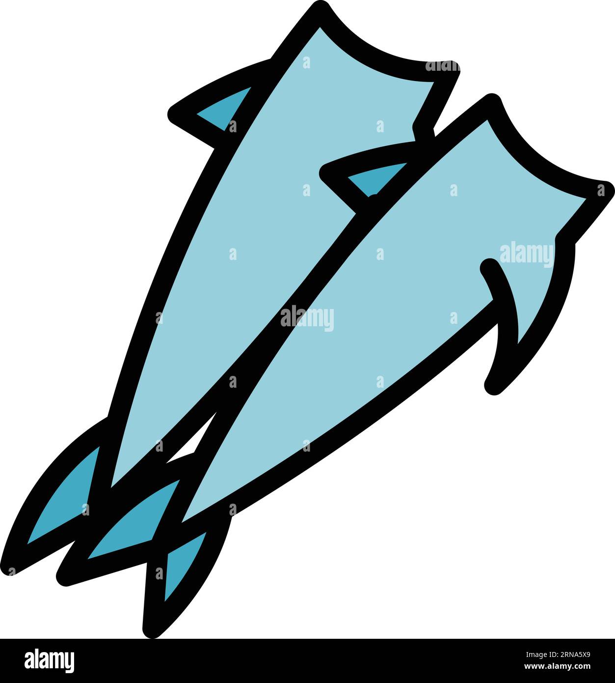 Anchovy herring icon outline vector. Fish seafood. Store product color ...