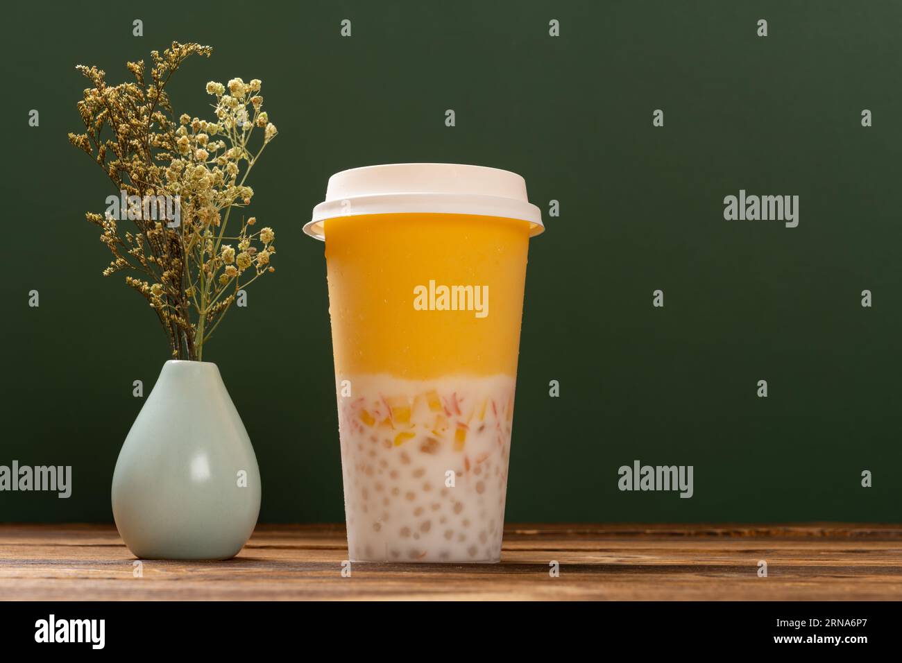 cup of mango pomelo sago dessert horizontal composition Stock Photo - Alamy
