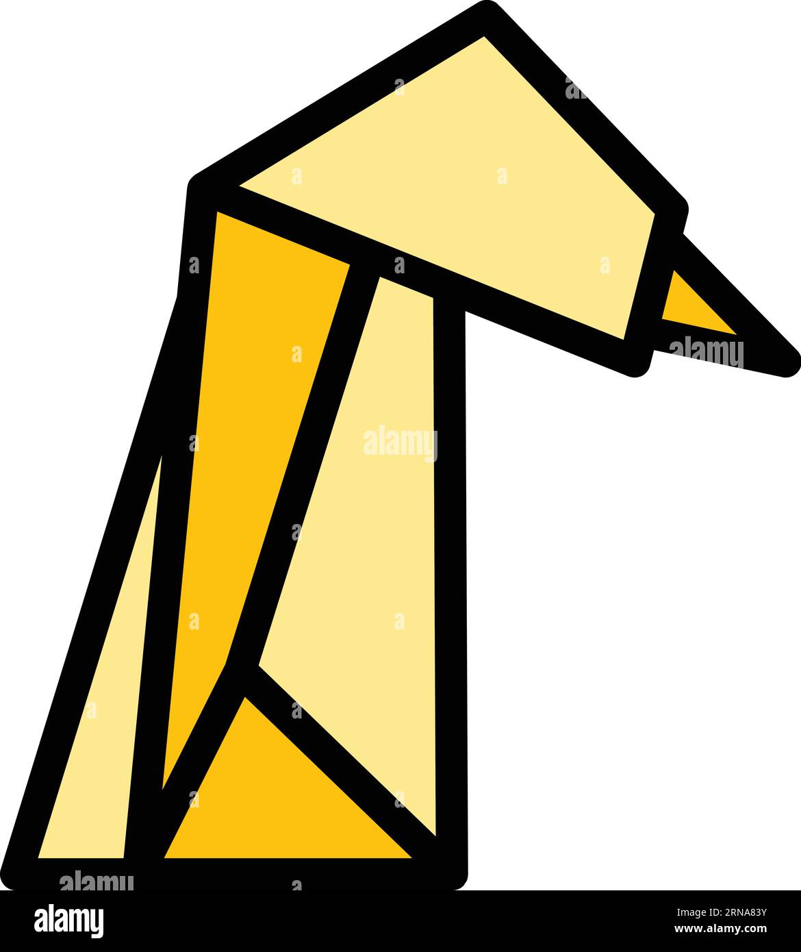 Bird head origami icon outline vector. Animal geometric. Polygon art ...