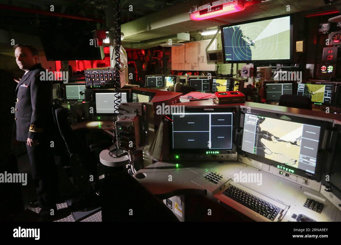 VANCOUVER, -- Navy crew showcases the upgraded combat operation room ...