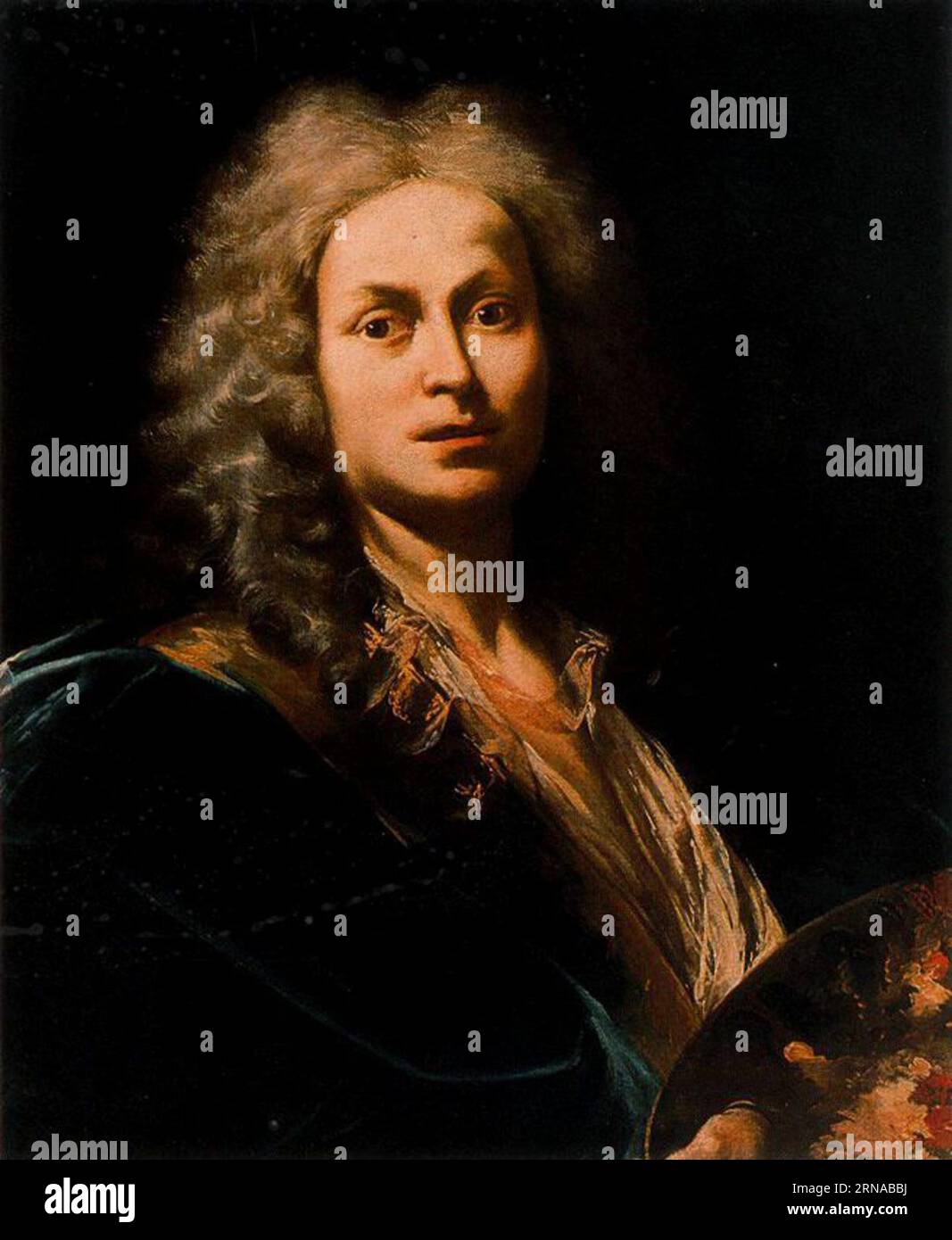 Self-portrait 1719 by Giovanni Domenico Ferretti Stock Photo - Alamy