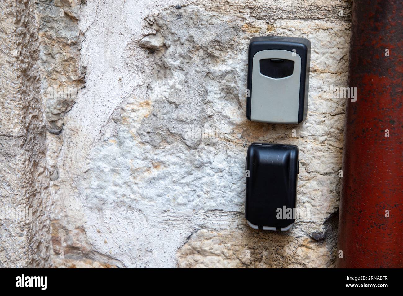 Outdoor Safe Key Box Safe two boxes with different keys closed for the ...