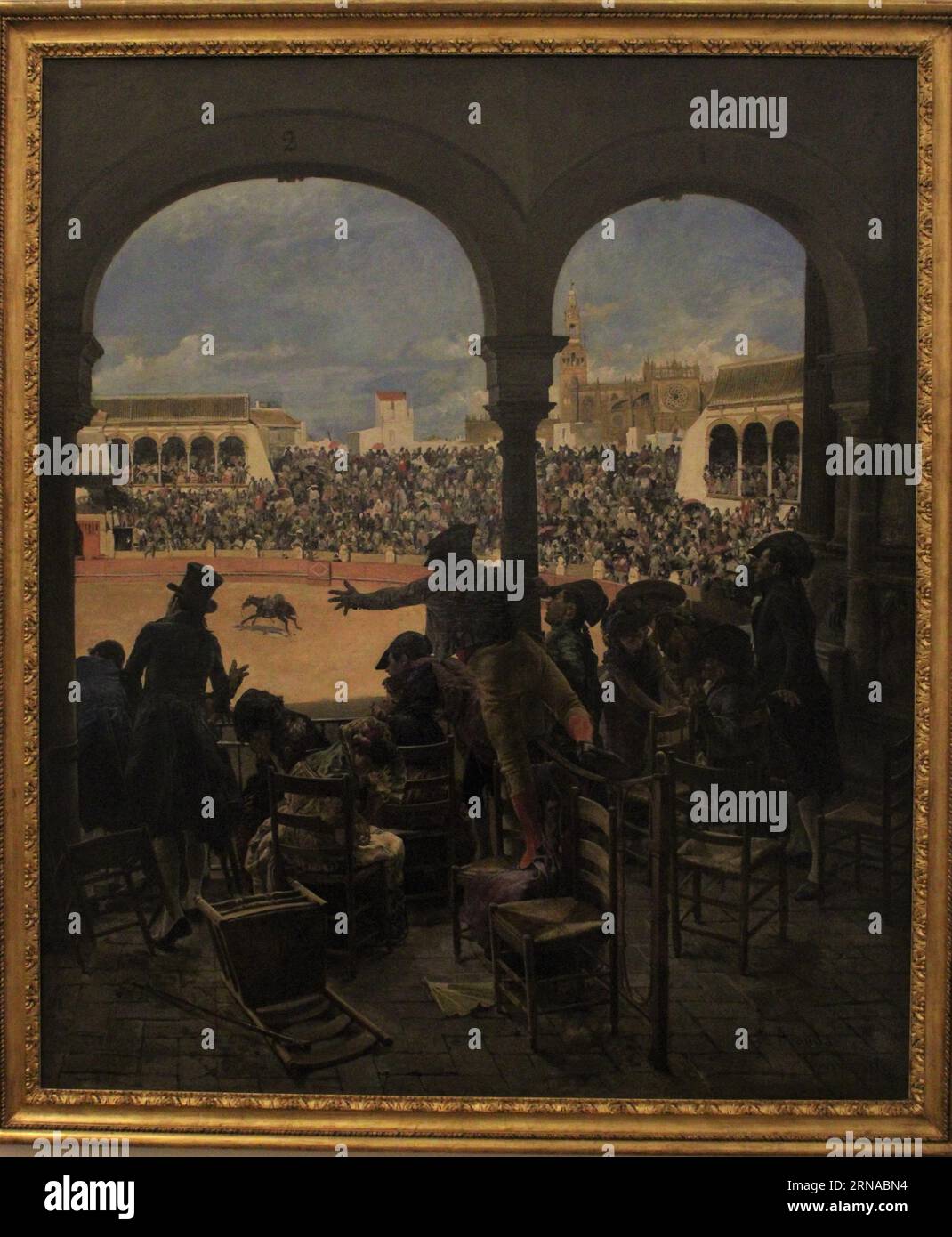 Un lance en la Plaza de Toros 1880s by José Jiménez Aranda Stock Photo ...