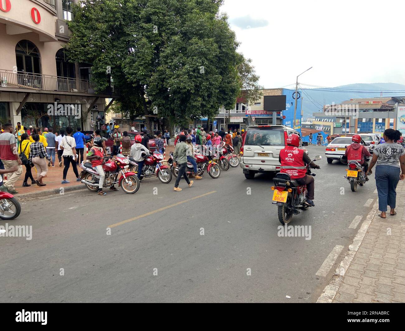 Kigali, Rwanda. 21st June, 2023. Traffic in the city center of Kigali ...