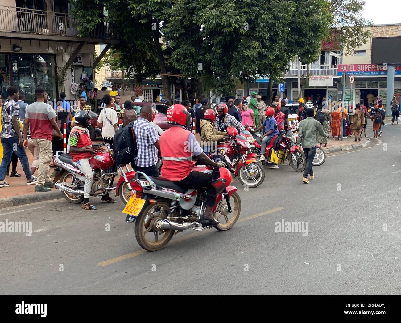 Kigali, Rwanda. 21st June, 2023. Traffic in the city center of Kigali ...
