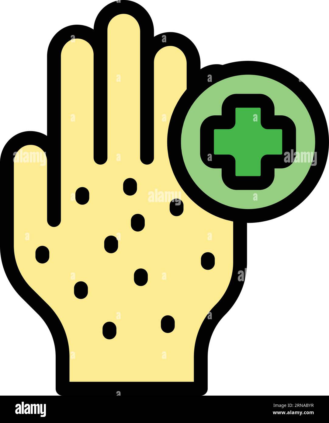 Hand skin problem icon outline vector. Health treatment. Dry disease ...