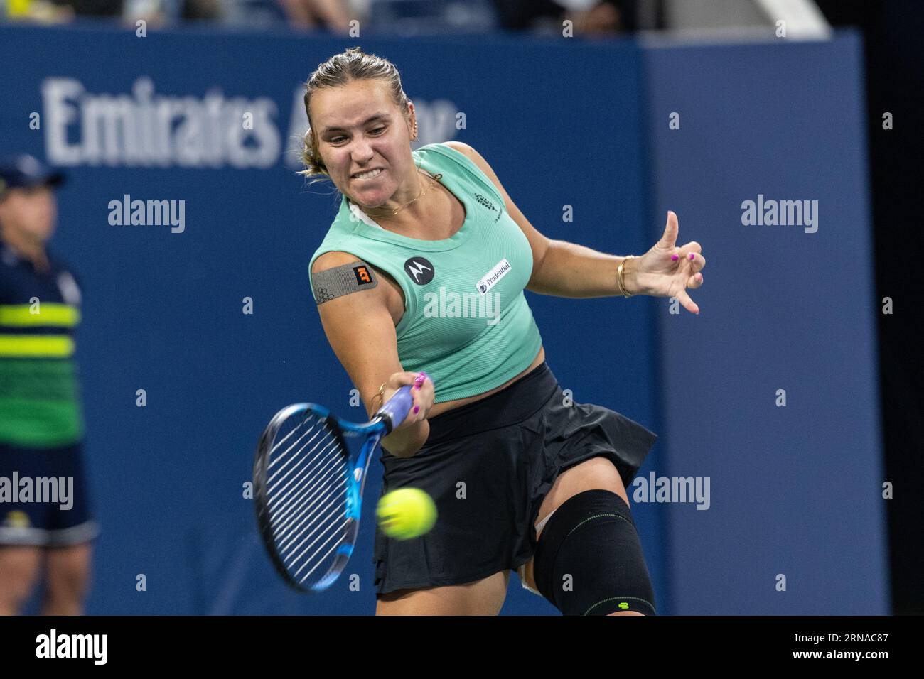 Sofia Kenin of USA returns ball during 2nd round against Daria ...