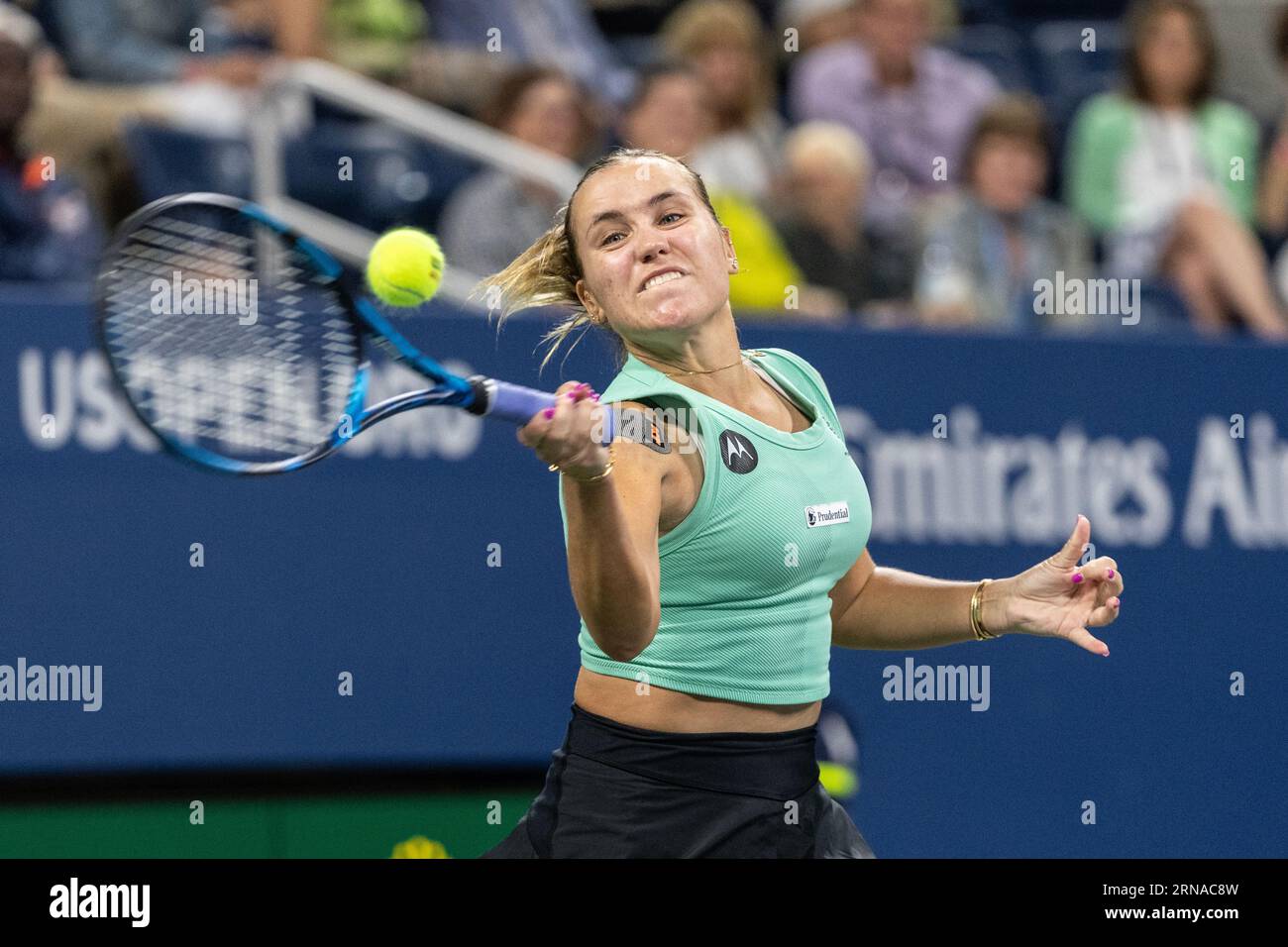 Sofia Kenin of USA returns ball during 2nd round against Daria ...
