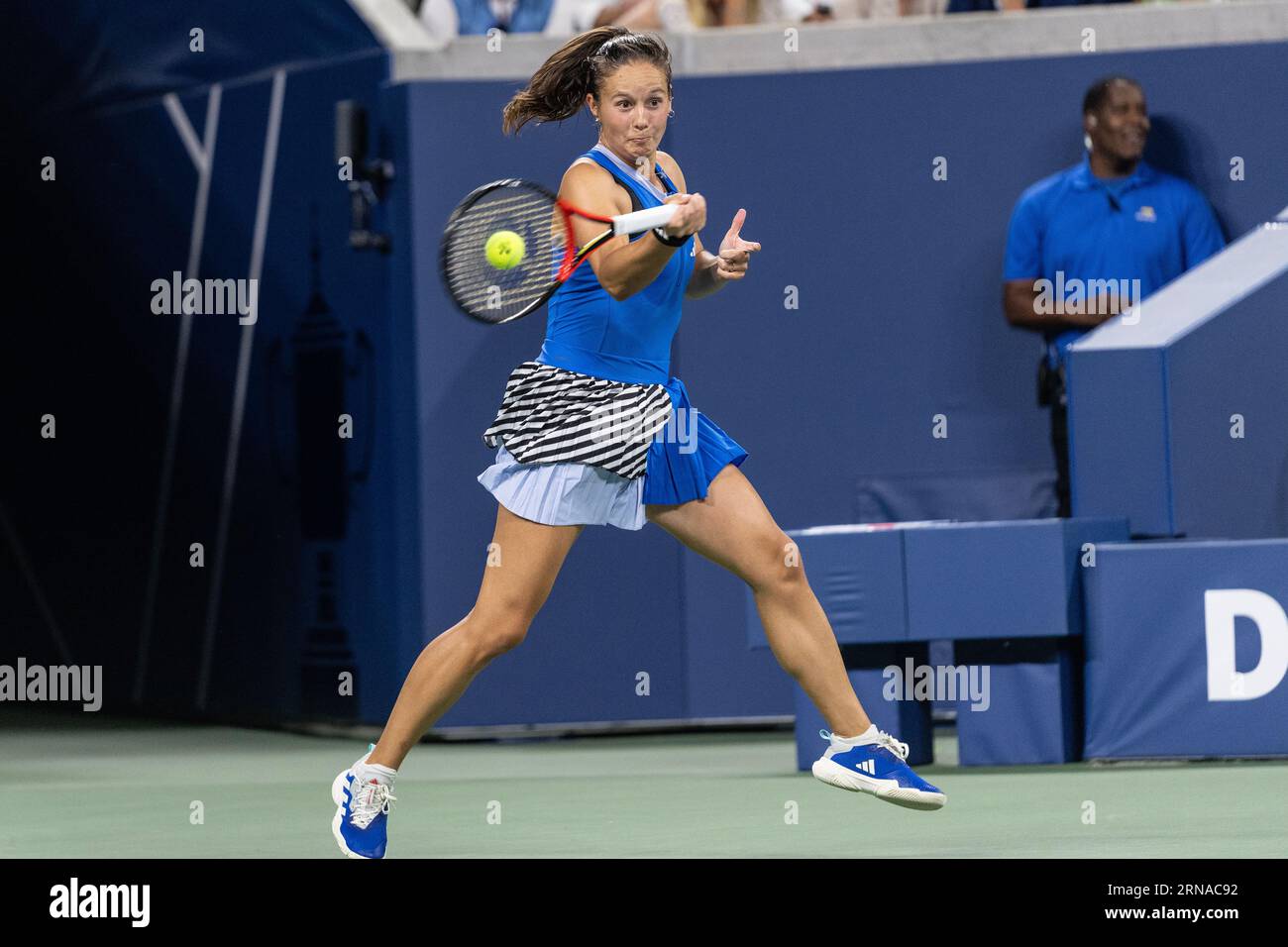 Daria Kasatkina returns ball during 2nd round against Sofia Kenin of ...