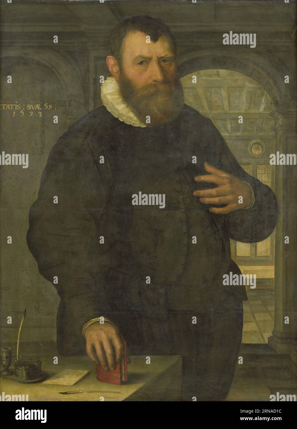 Portrait of Bartholomeus van der Wiere (1534-1603) 1593 by Jan Claesz ...