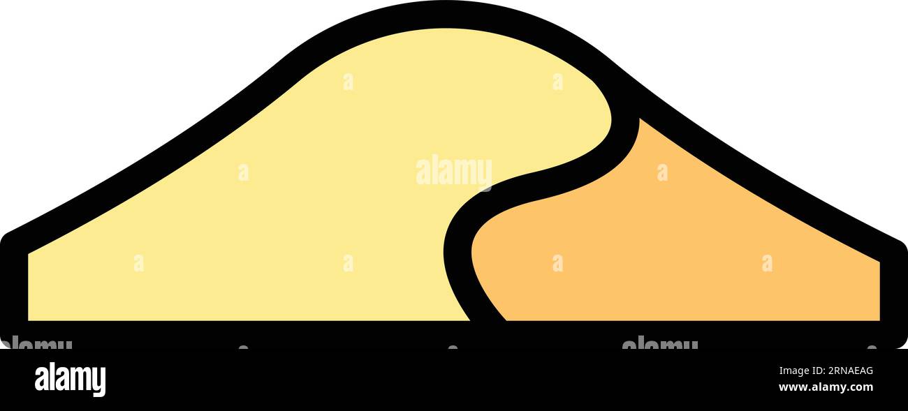 Desert sand icon outline vector. Arab landscape. Arabic culture color ...