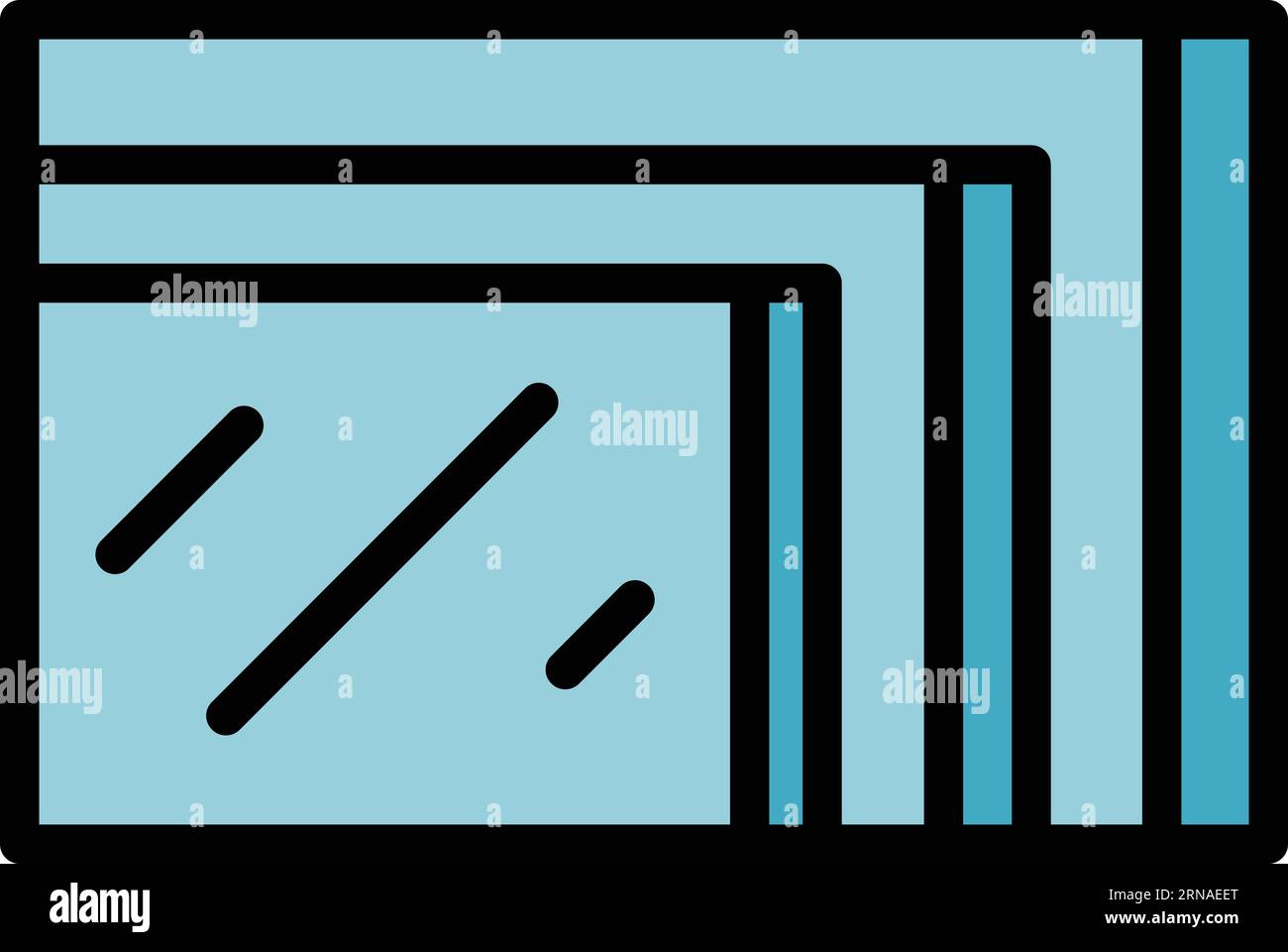 Glass window production icon outline vector. Mix making. Factory pvc ...