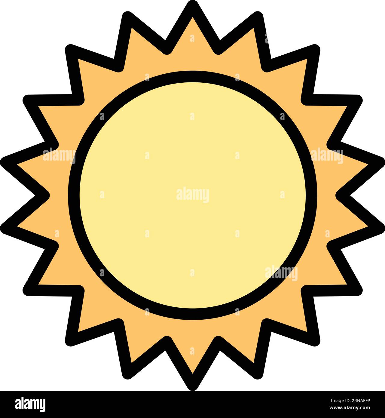 Desert sun icon outline vector. Saudi arabian. Sand landscape color ...