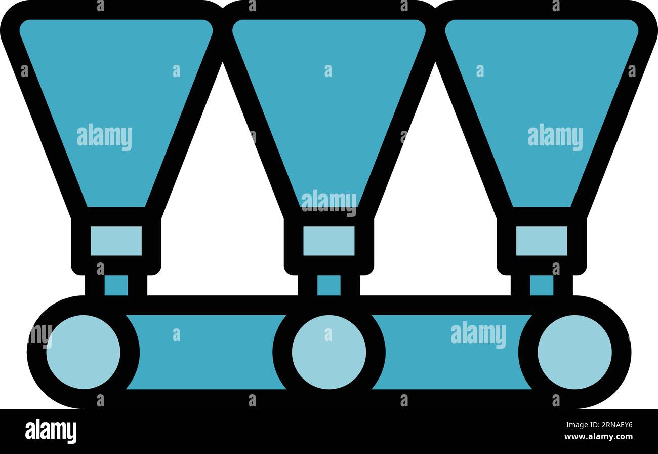 Industry float icon outline vector. Pvc construction. Glass production ...