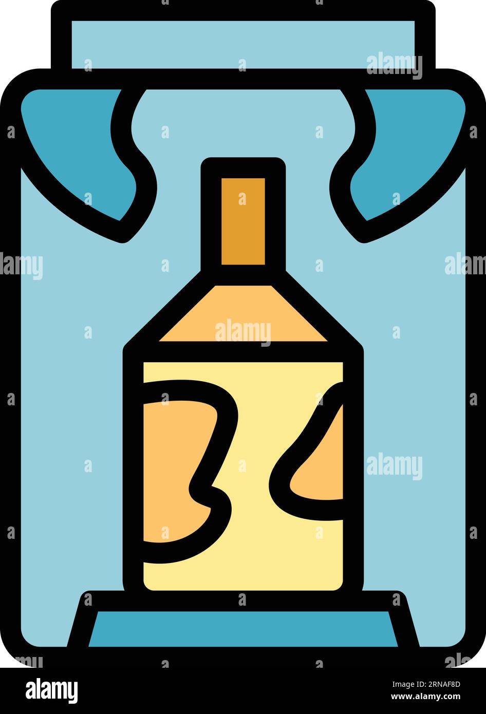 Float bottle glass icon outline vector. Factory production. Making ...