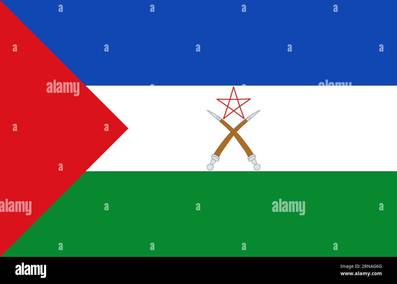 Flag of the Afar Region Stock Photo - Alamy