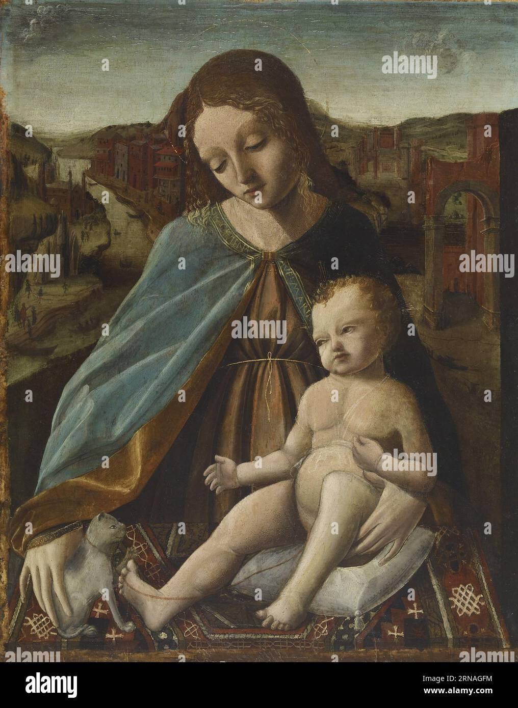 Madonna and Child with a Cat between 1483 and 1487 (Renaissance) by ...