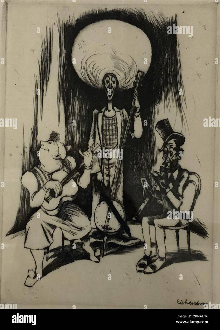 Circus Musicians (State 1) 1925 by Fritz Eichenberg Stock Photo - Alamy