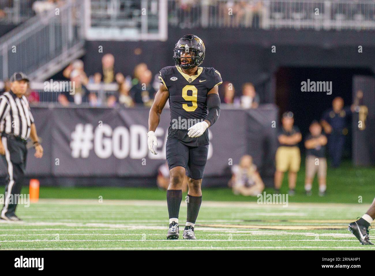 Winston-Salem, NC, USA. 31st Aug, 2023. Wake Forest defensive back ...