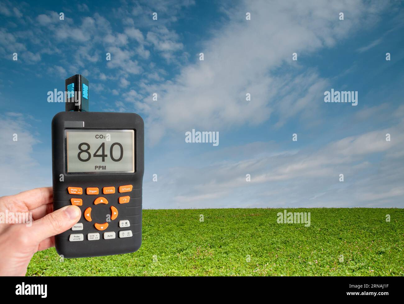 air purity monitor to determine the amount of polluting particles Stock ...