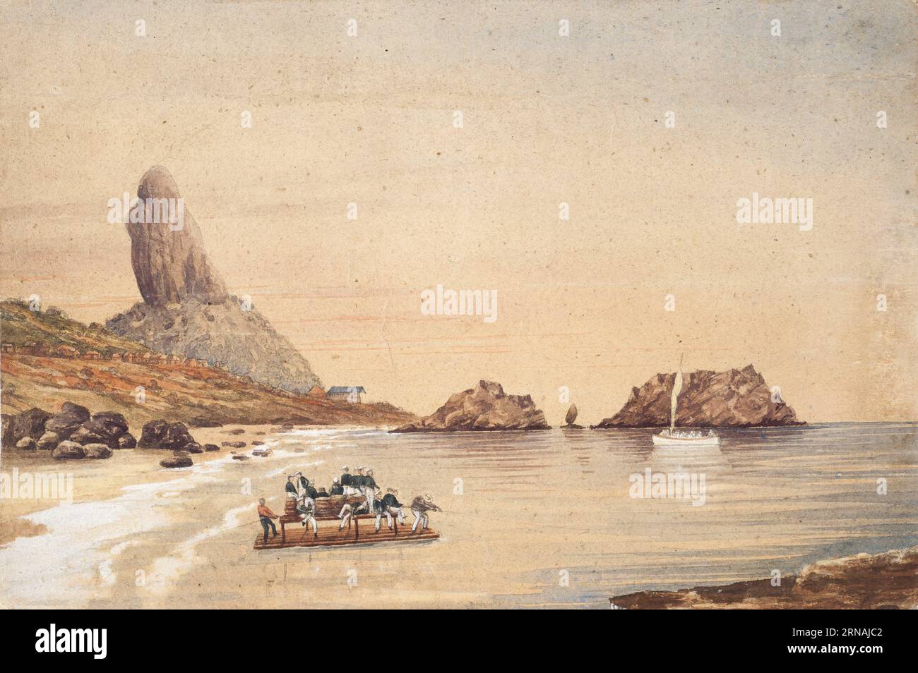 Oficiais no Mar, Destaque para o Morro do Pico presumably 1830 by ...