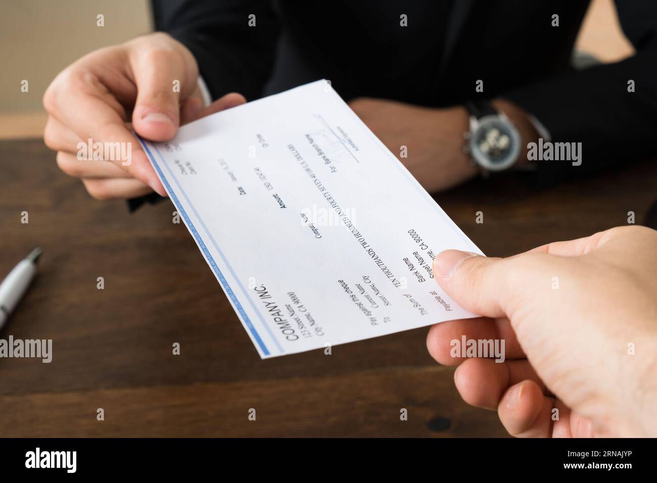 Cashier giving money businessman hi-res stock photography and images ...