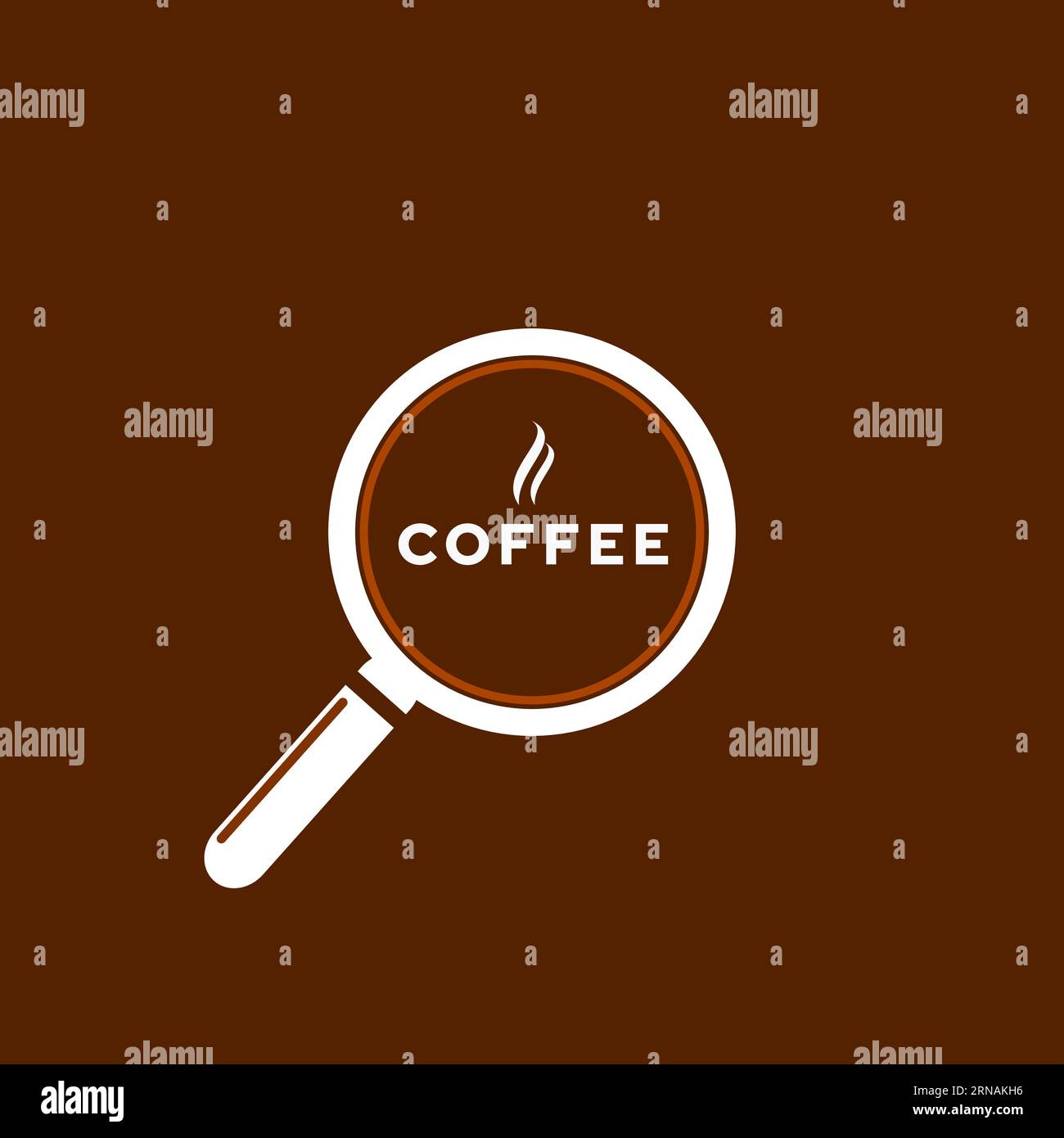 Coffee logo design inspiration vector with magnifying glass shape. icon ...