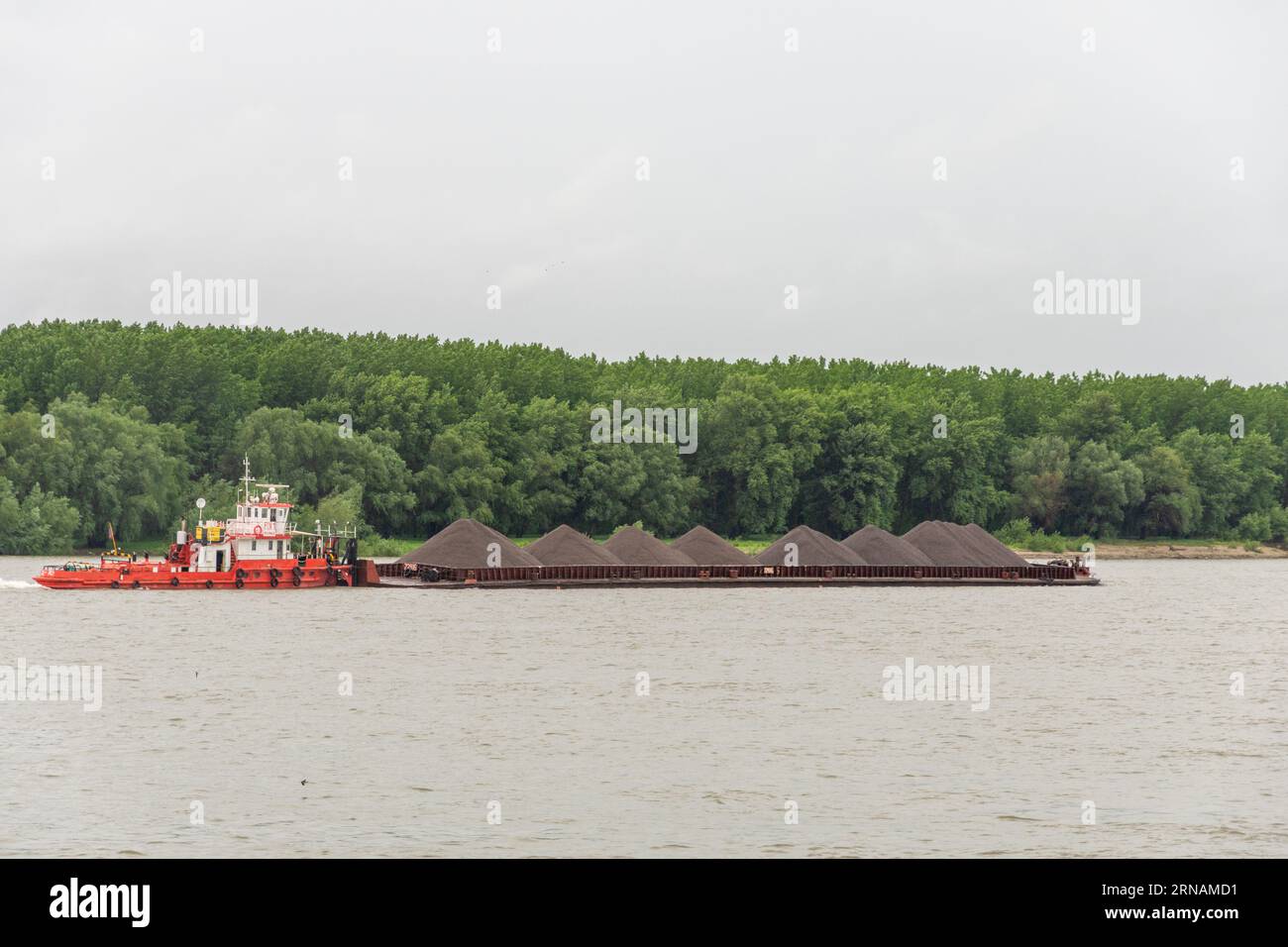 Loaded cargo boat on canal hi-res stock photography and images - Alamy