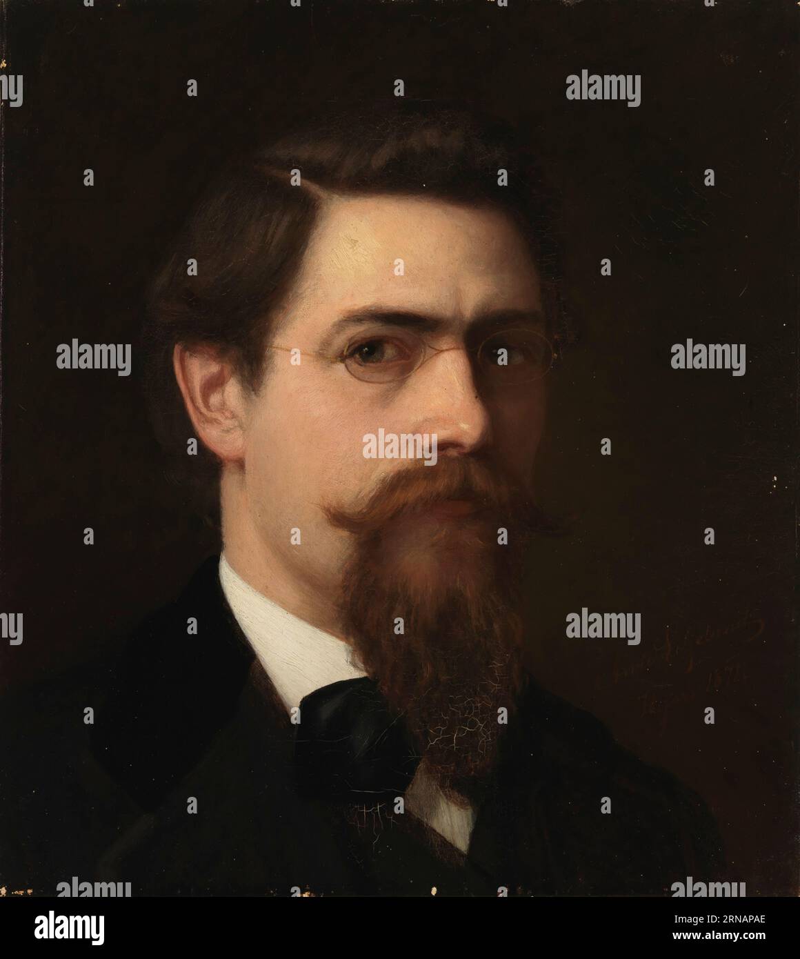 Self-Portrait 1871 by Arvid Liljelund Stock Photo - Alamy