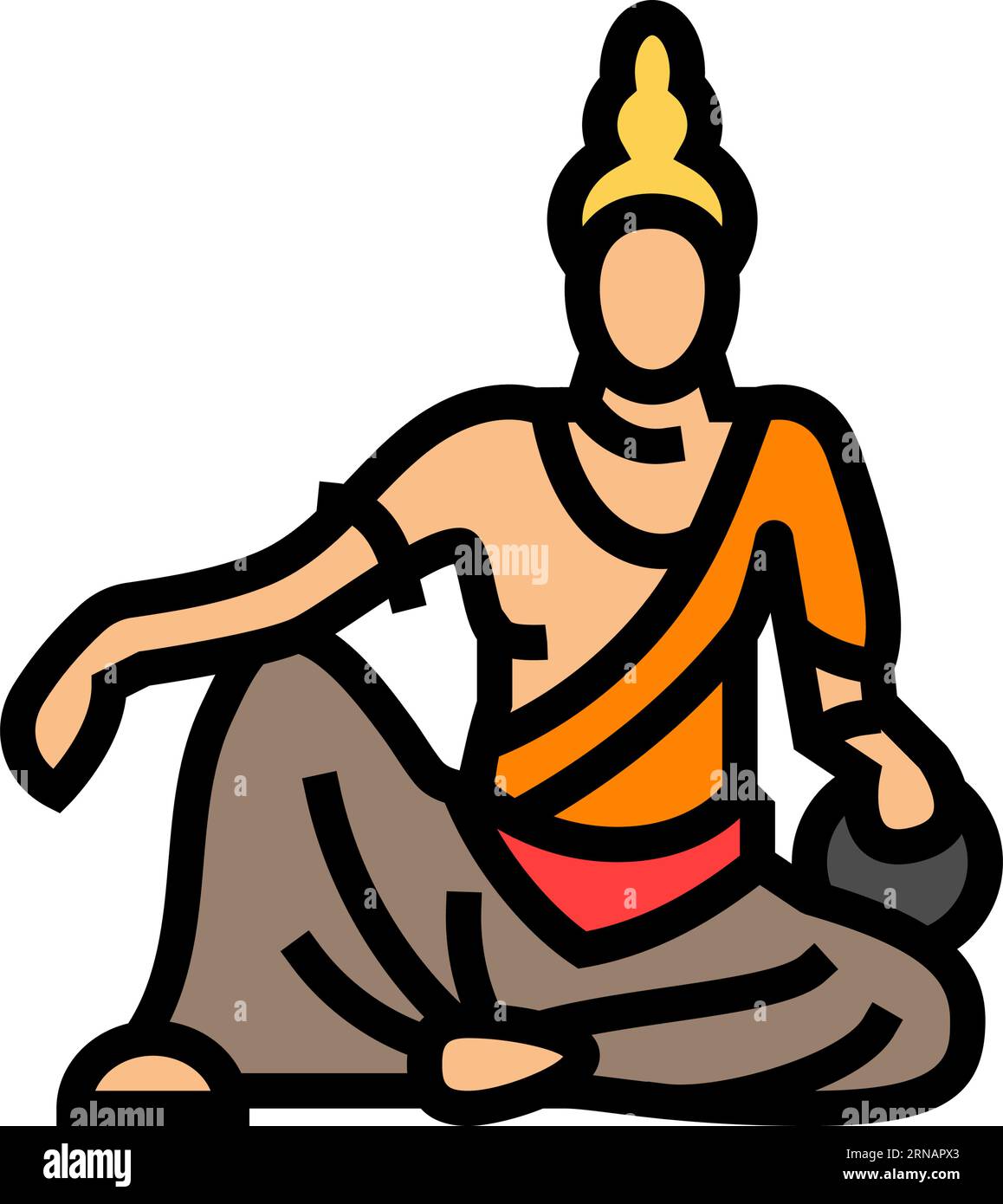 bodhisattva buddhism color icon vector illustration Stock Vector Image ...