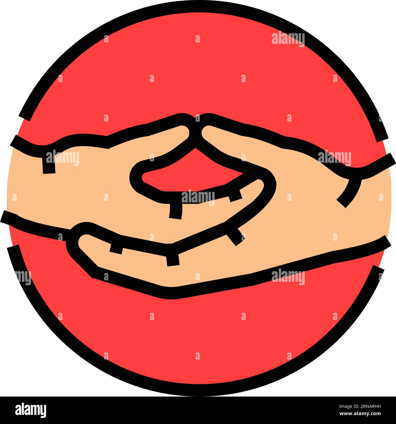 dhyana mudra buddhism color icon vector illustration Stock Vector Image ...