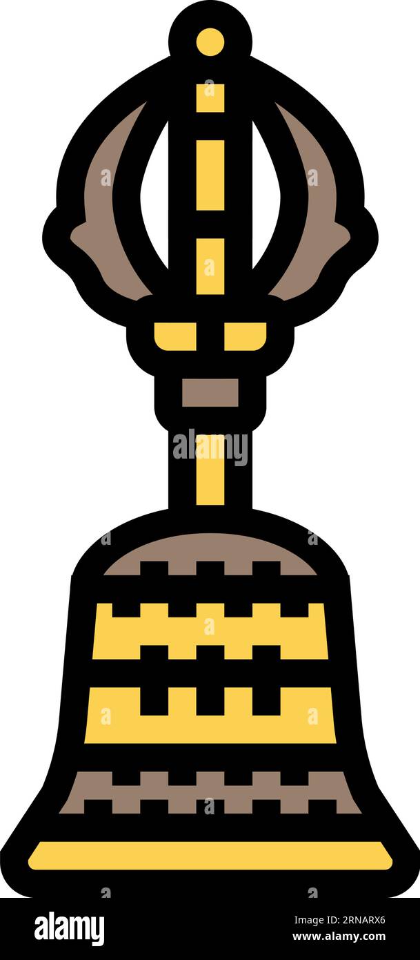 buddhist bell ghanta color icon vector illustration Stock Vector Image ...