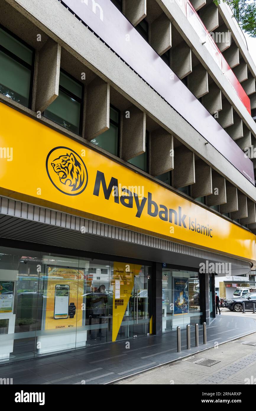 Kuala Lumpur, Malaysia - 04.24.2023: Maybank sign and logo at Maybank ...