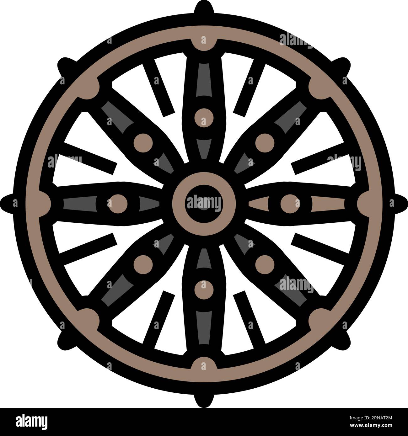 dharma wheel dharmachakra color icon vector illustration Stock Vector Image & Art - Alamy